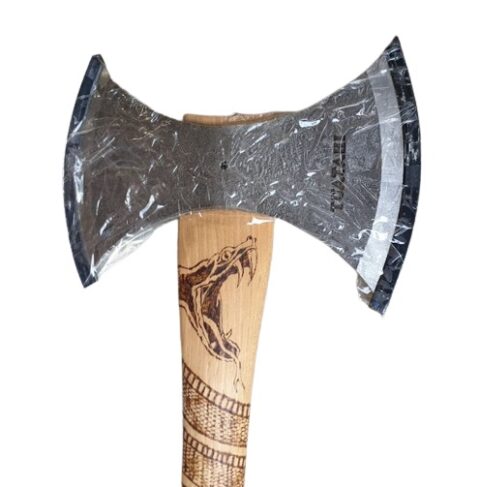 Tuatahi Throwing Axe Wood Burnt – Snake Skin ( Individually handcrafted ...