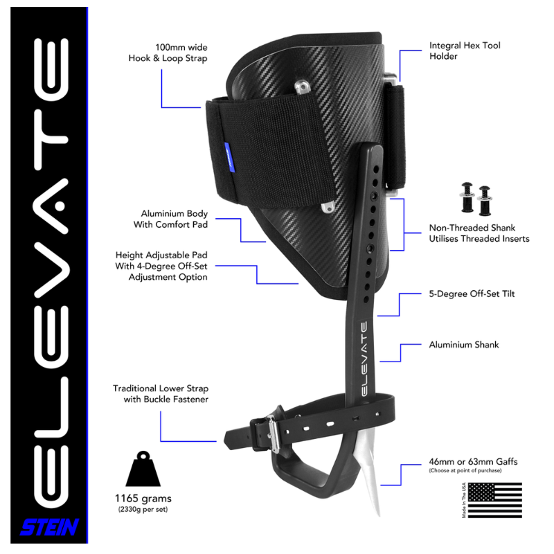 Stein ELEVATE Climbers 43mm black - Tree & Arbor Supplies
